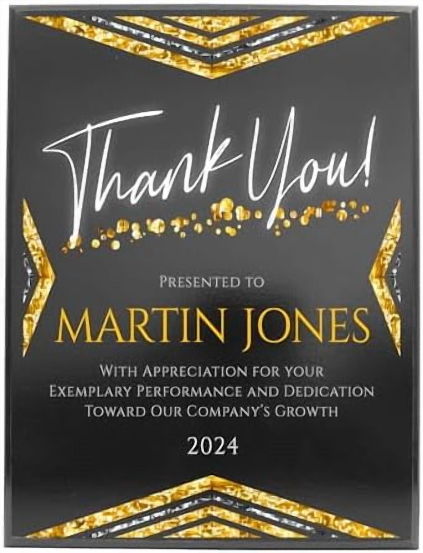 9" x 12" Custom Wall Plaque for Awards and Recognition, High Gloss ...