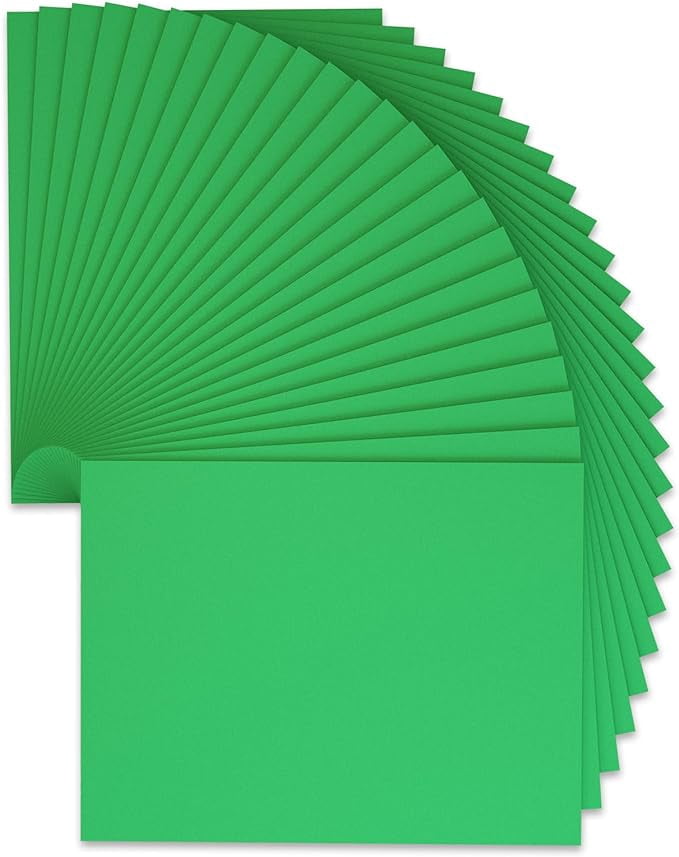 9 x 12 Inch Green Foam Sheets Crafts, 2mm Thick. 25 Pack Premium Green ...