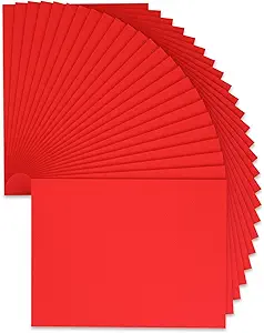 9 x 12 Inch Red Foam Sheets Crafts, 2mm Thick. 25 Pack Premium Red Foam ...