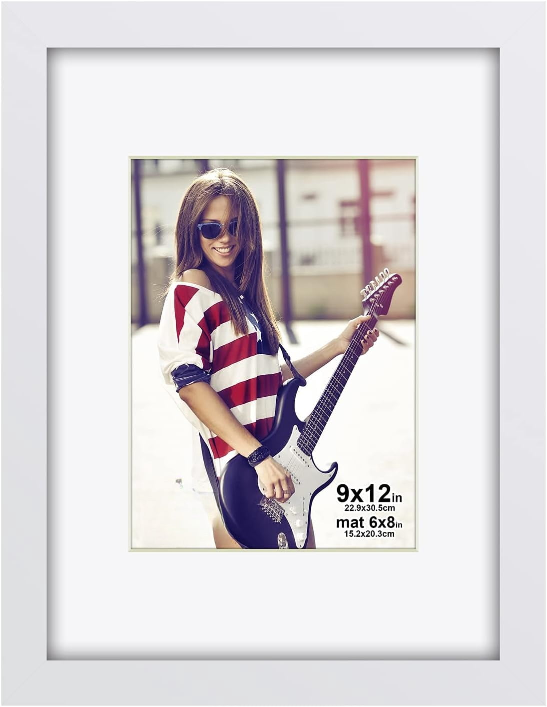 9 x 12 Picture Frames Made of Solid Wood and High Definition Glass ...