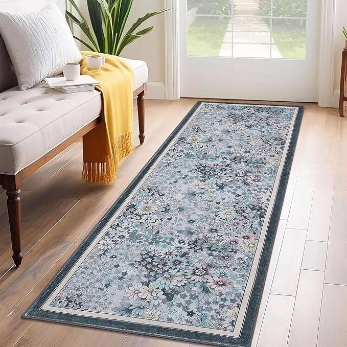9'x 12' Runner Rug for Hallways Kitchen Non Slip Washable Rugs with ...