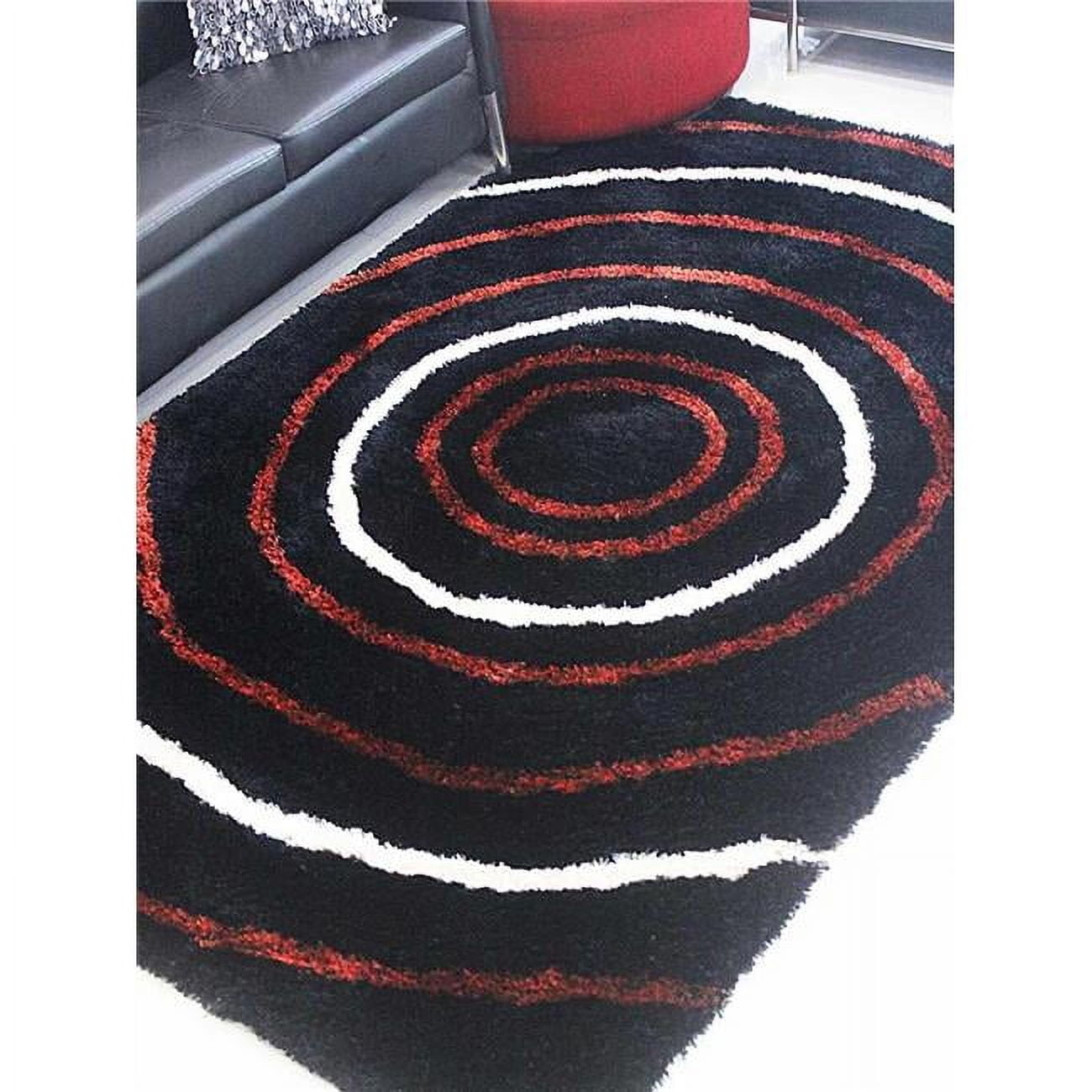 9 x 12 ft. Hand Tufted Shag Polyester Geometric Rectangle Area Rug ...
