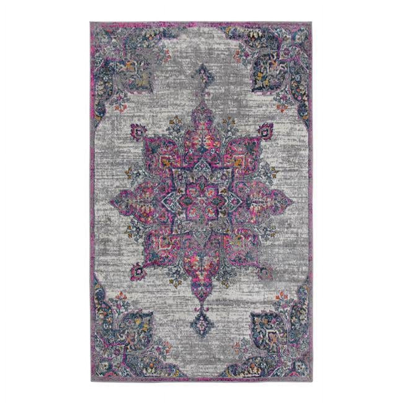 9 x 12 ft. Medallion Power Loom Area Rug, Pink - Walmart.com