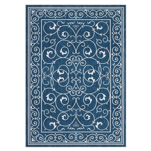 9 x 12 ft Polyester Belgian Velvet Blue Rectangular Hallway Bathroom ...