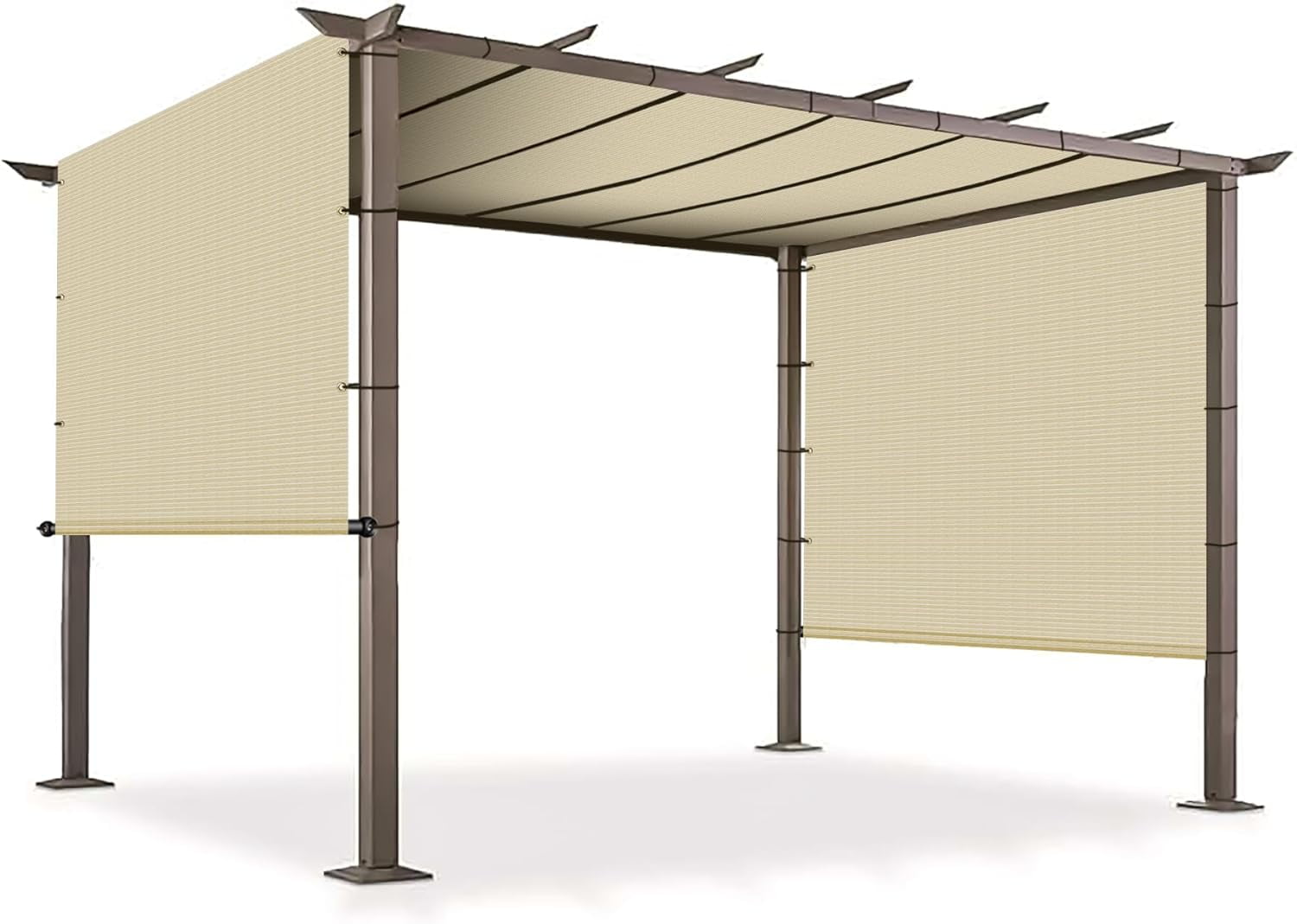 9' x 16' universal pergola shade cover with grommets weighted rods, sun ...