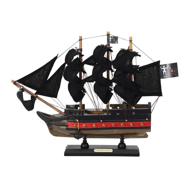 9 x 2 x 12 in. Wooden Blackbeards Queen Annes Revenge Black Sails ...