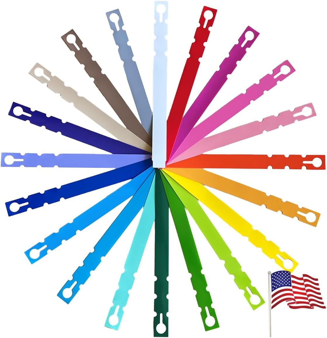 9" x 3/4" Assortment of 20 Colors - 250 Pcs - Plastic Plant Tags and ...