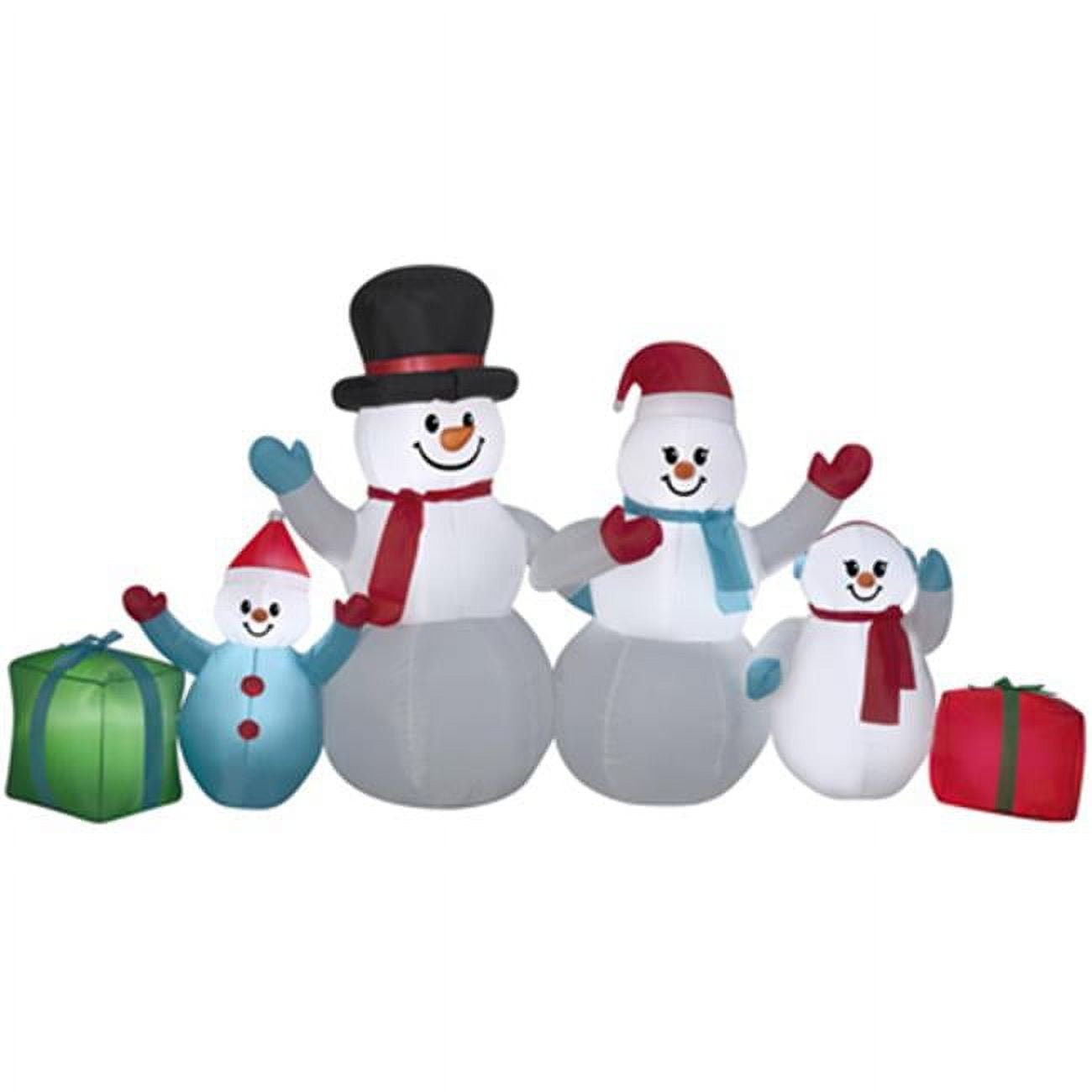 9 x 4 ft. Inflatable Snowman Family - Walmart.com