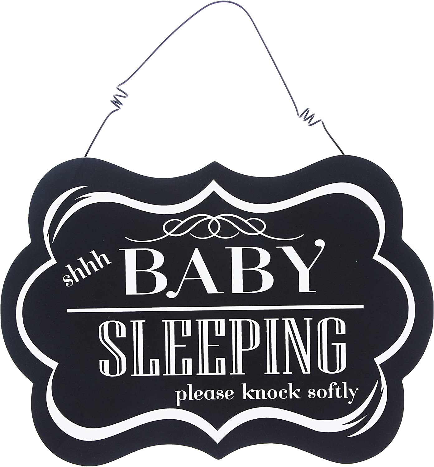 9" x 6" Hanging Wood Derative Sign "Shhh Baby Sleeping" - Walmart.com