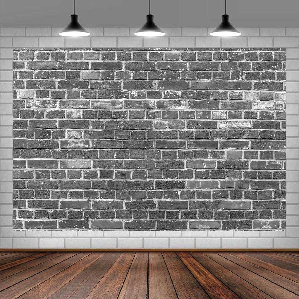 9 x 6 ft Grey Brick Wall Photo Backdrop Photography Background, Vintage ...