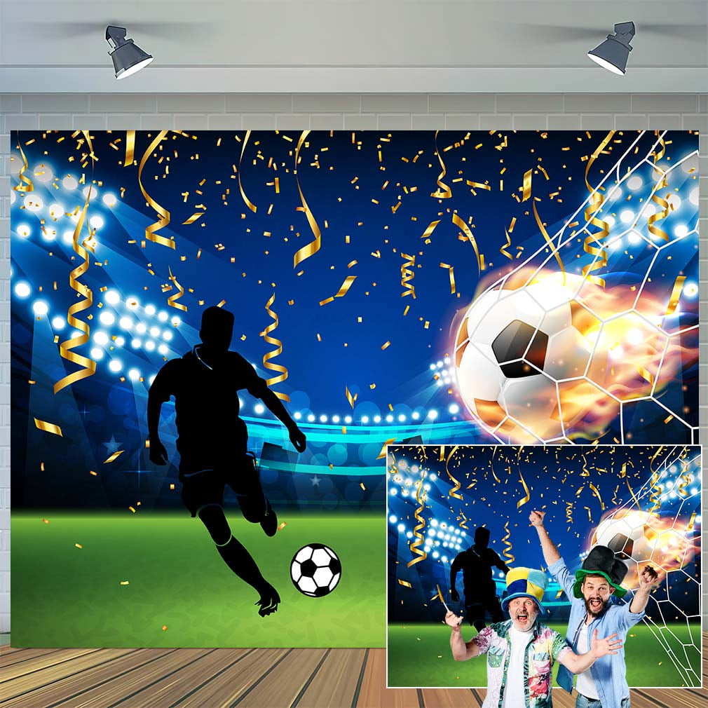 9 x 6 ft Soccer Field Backdrop Stadium Soccer Competition Football ...
