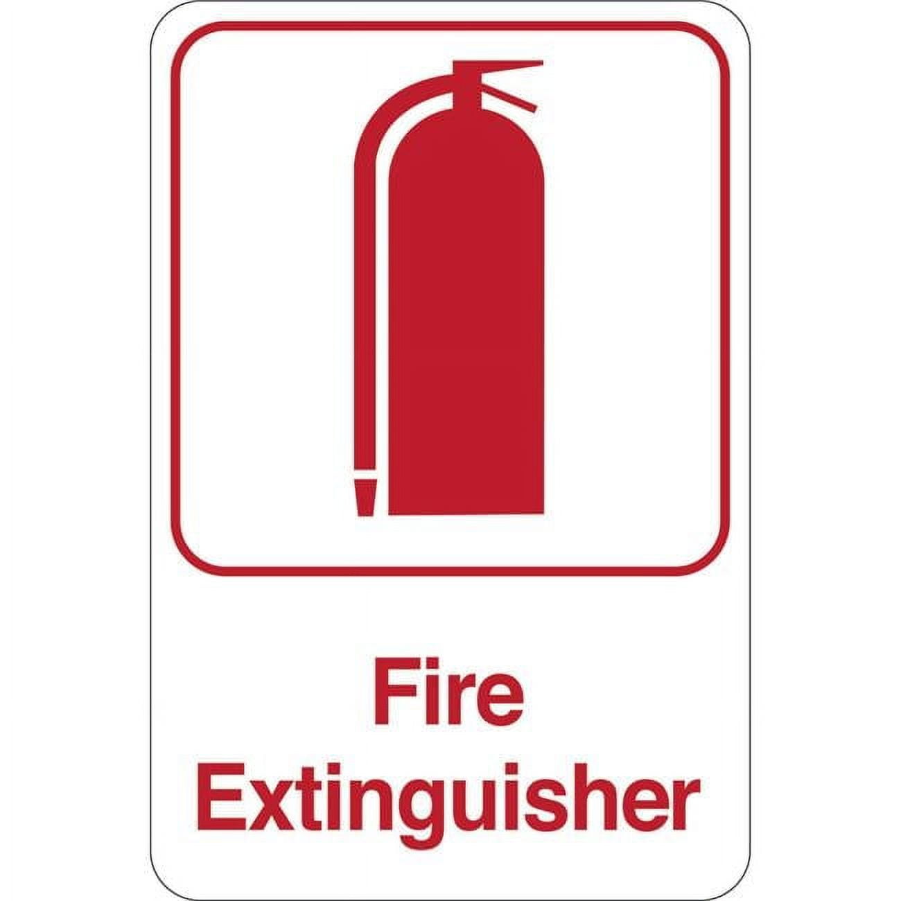 9 x 6 in. Fire Extinguisher Facility Sign, Red & White - Walmart.com