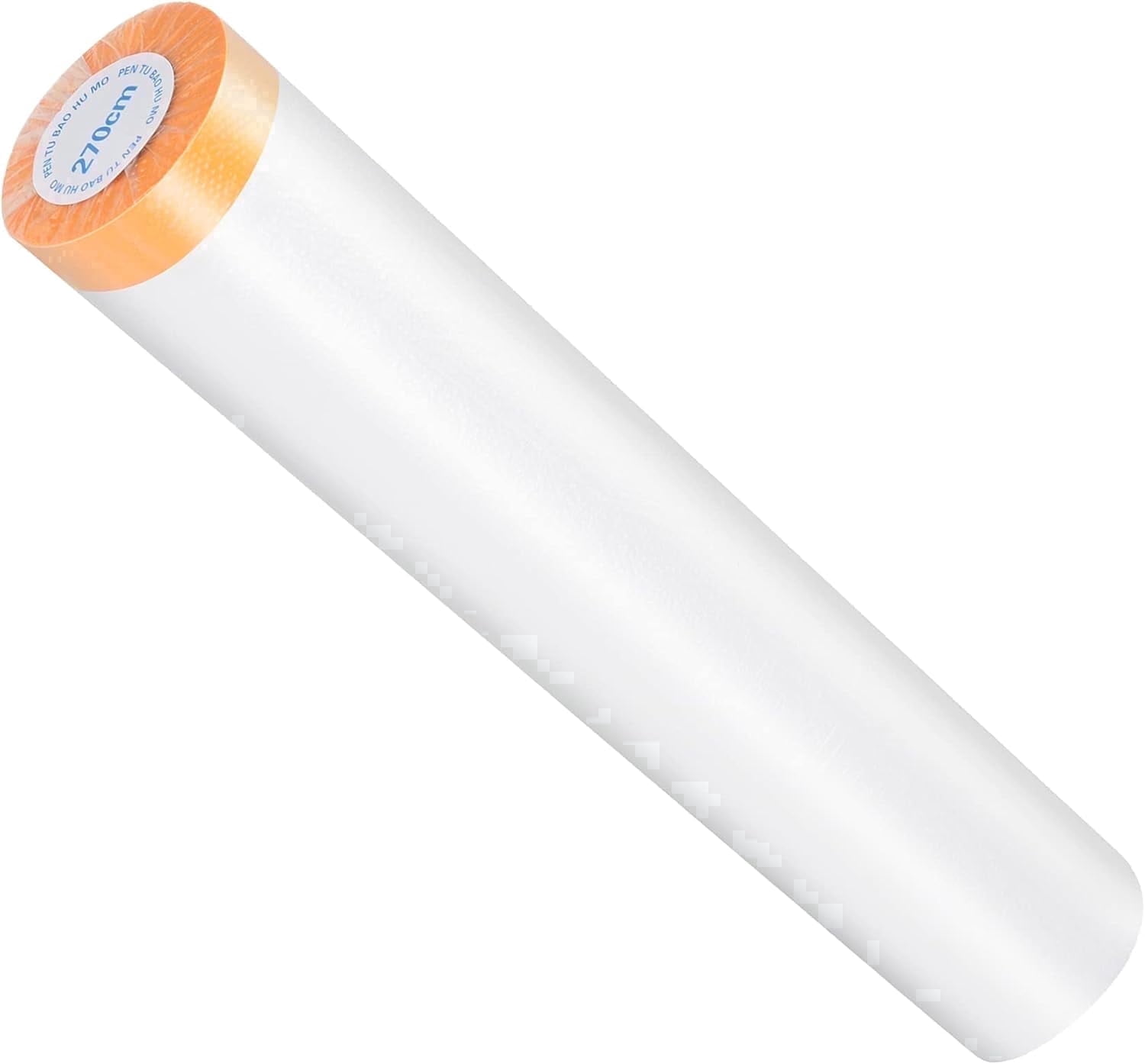 9 x 65 Feet Plastic Drop Cloth Plastic Sheeting with Masking Tape ...