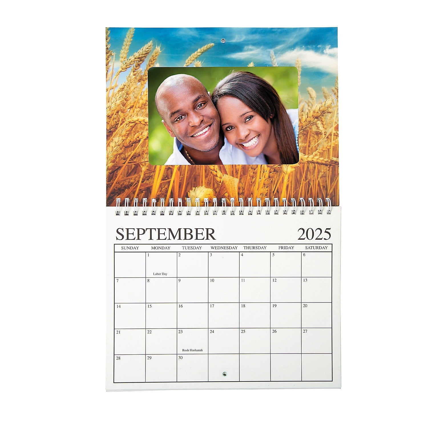 9" x 7" 2025 Picture Frame Month View Cardstock Wall Calendar - Walmart.com