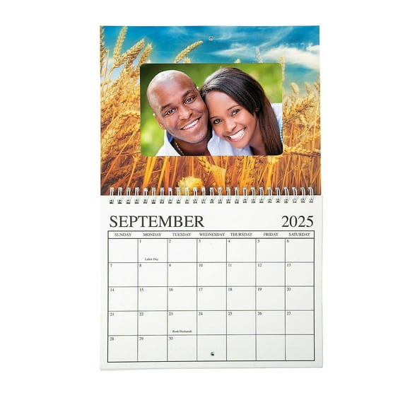 9" x 7" 2025 Picture Frame Month View Cardstock Wall Calendar - Walmart.com