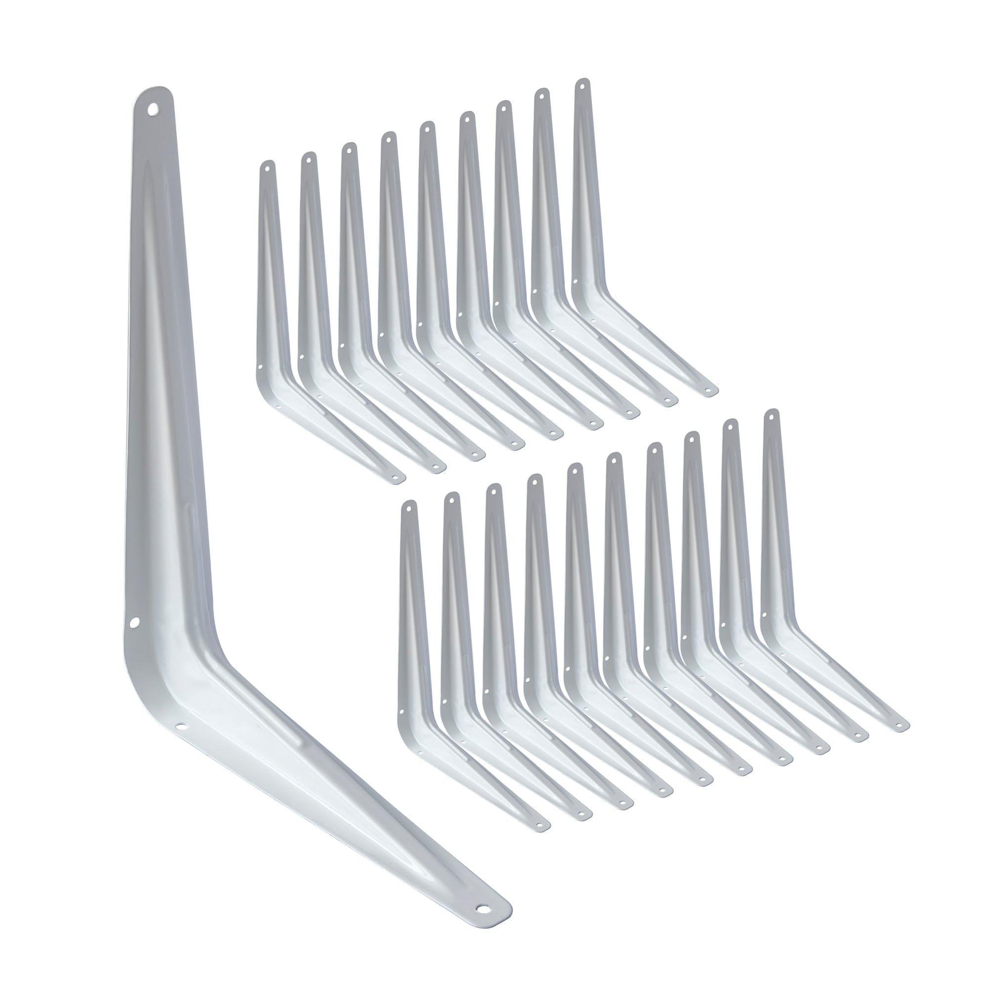 Dynaforge 20 Pack White 9x7 in. Heavy Duty Dual Rib Floating Shelf ...