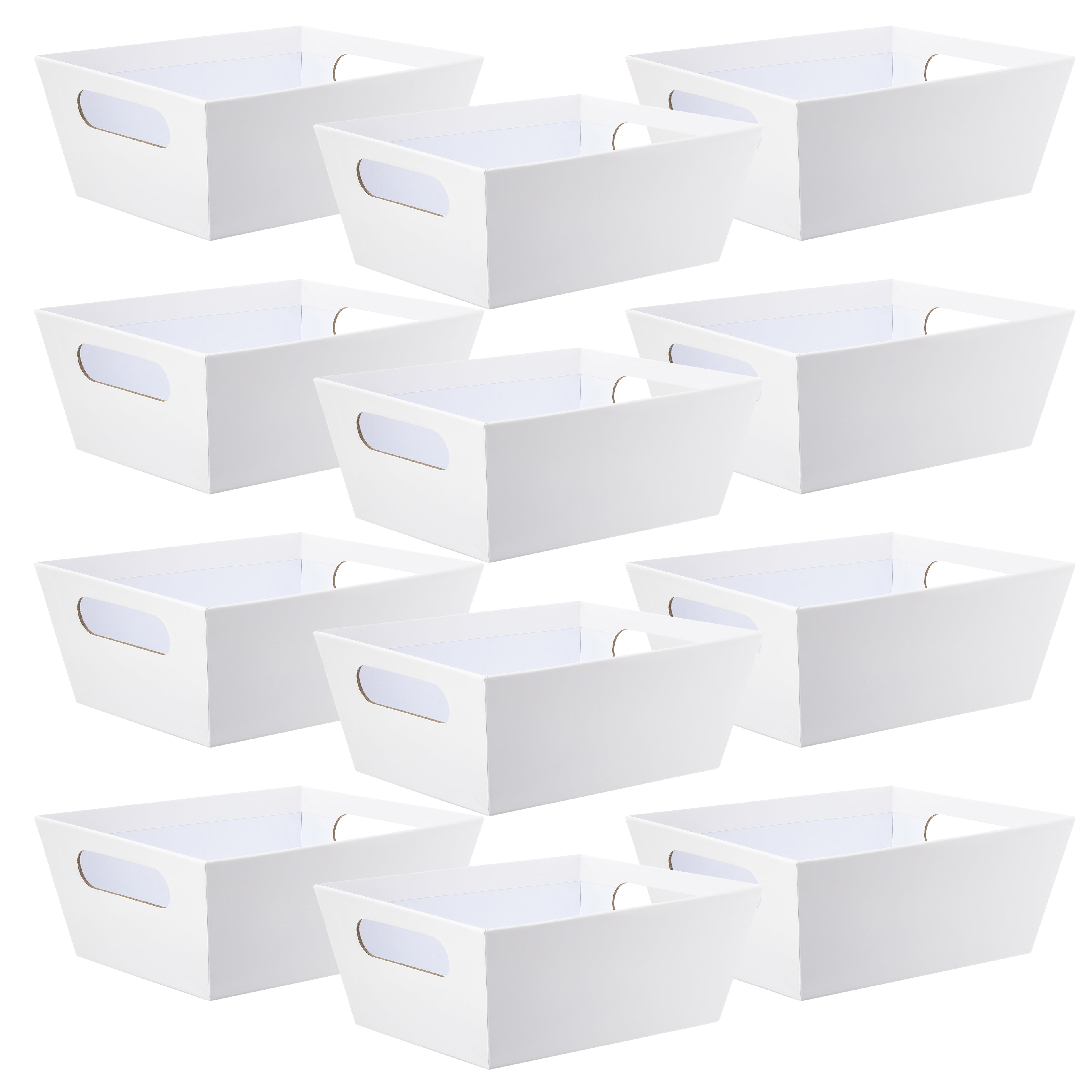 "Celebrate It 9"" x 7"" White Basket with Handles - Bulk 12 Pack ...