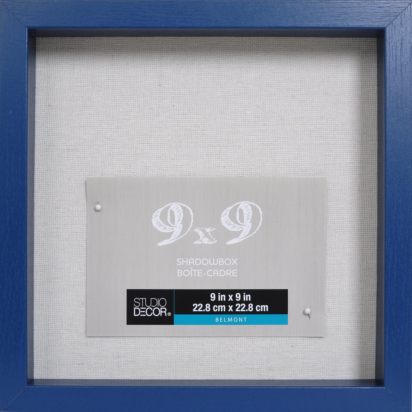 9" x 9" Sapphire Blue Belmont Shadow Box by Studio Décor - Includes Pre ...