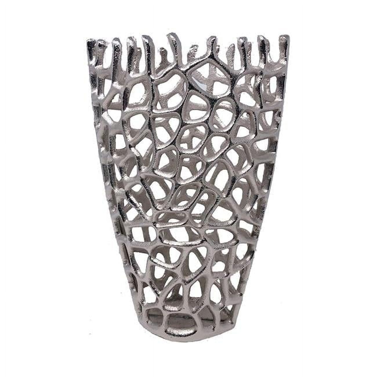 9 x 9 x 16 in. Silver Aluminum Branch Twig Large Table Vase - Walmart.com