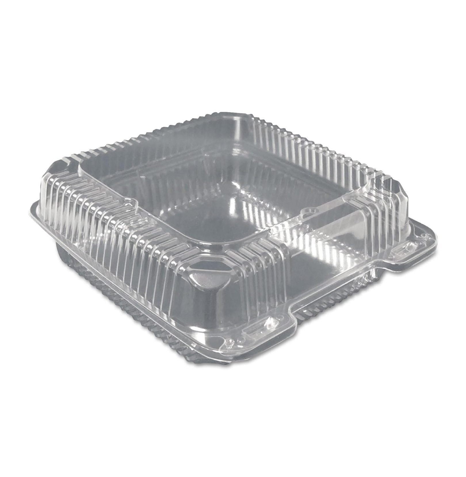 9" x 9" x 3" Clear Hinged Plastic Food Bakery Take-Out Container (pack ...