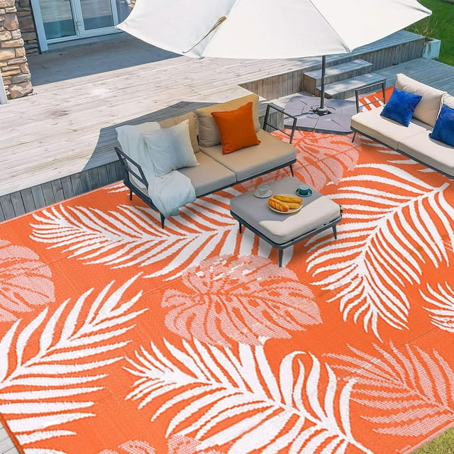 Yamaziot 5'x8' Large Outdoor Patio Rug, Waterproof Reversible RV Mat ...