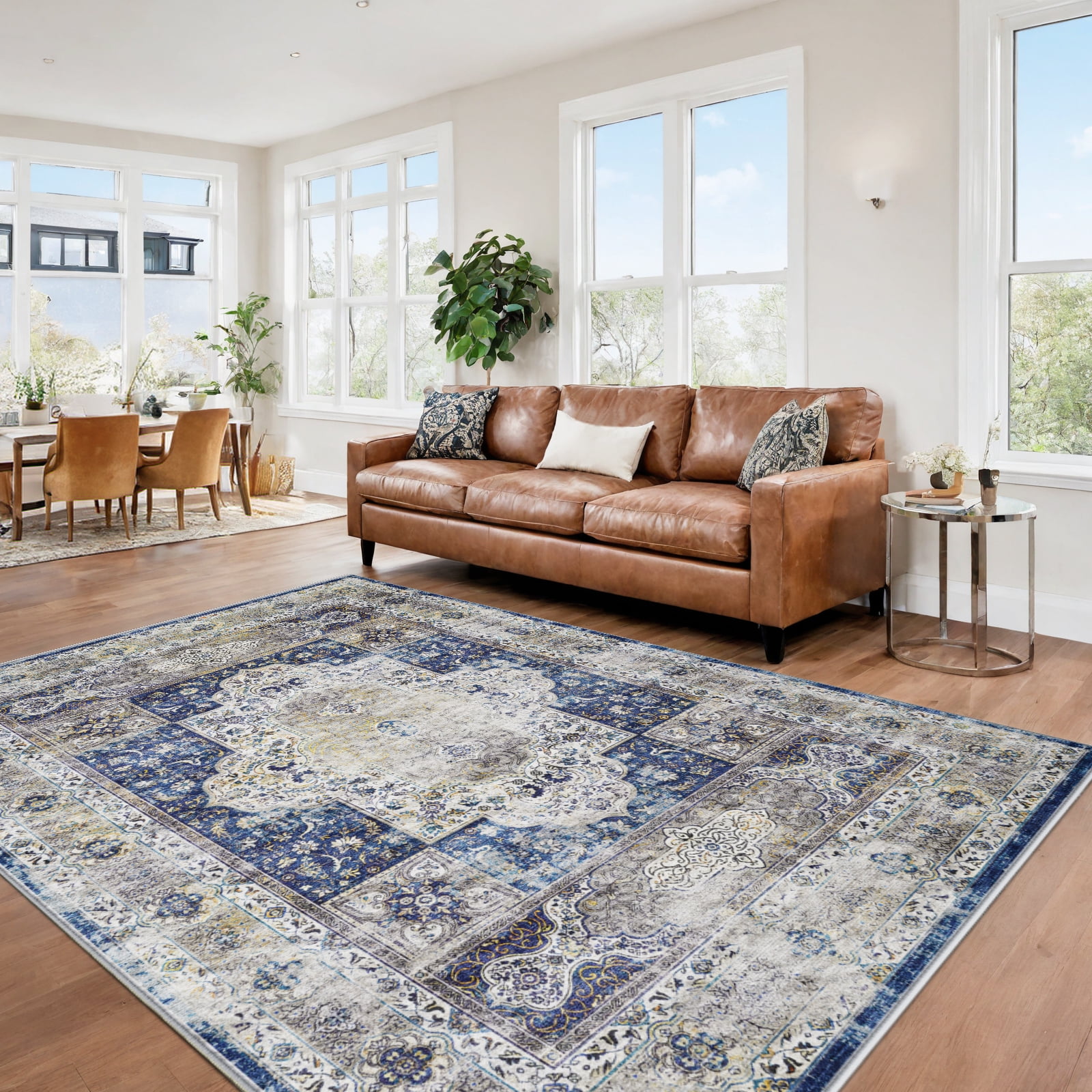 Rose Home Fashion 9'x12' Traditional Area Rug, Foldable, Persian ...