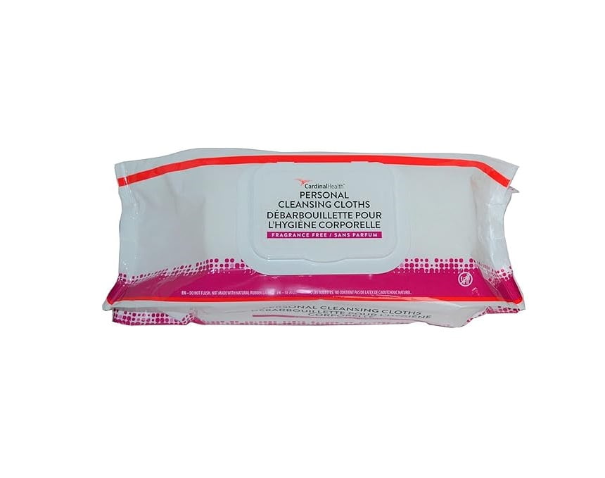 9"x13" Cardinal Health Personal Cleansing Cloth ,Fragrance Free, 15 PACK, 64CT -2AWU-64 ...