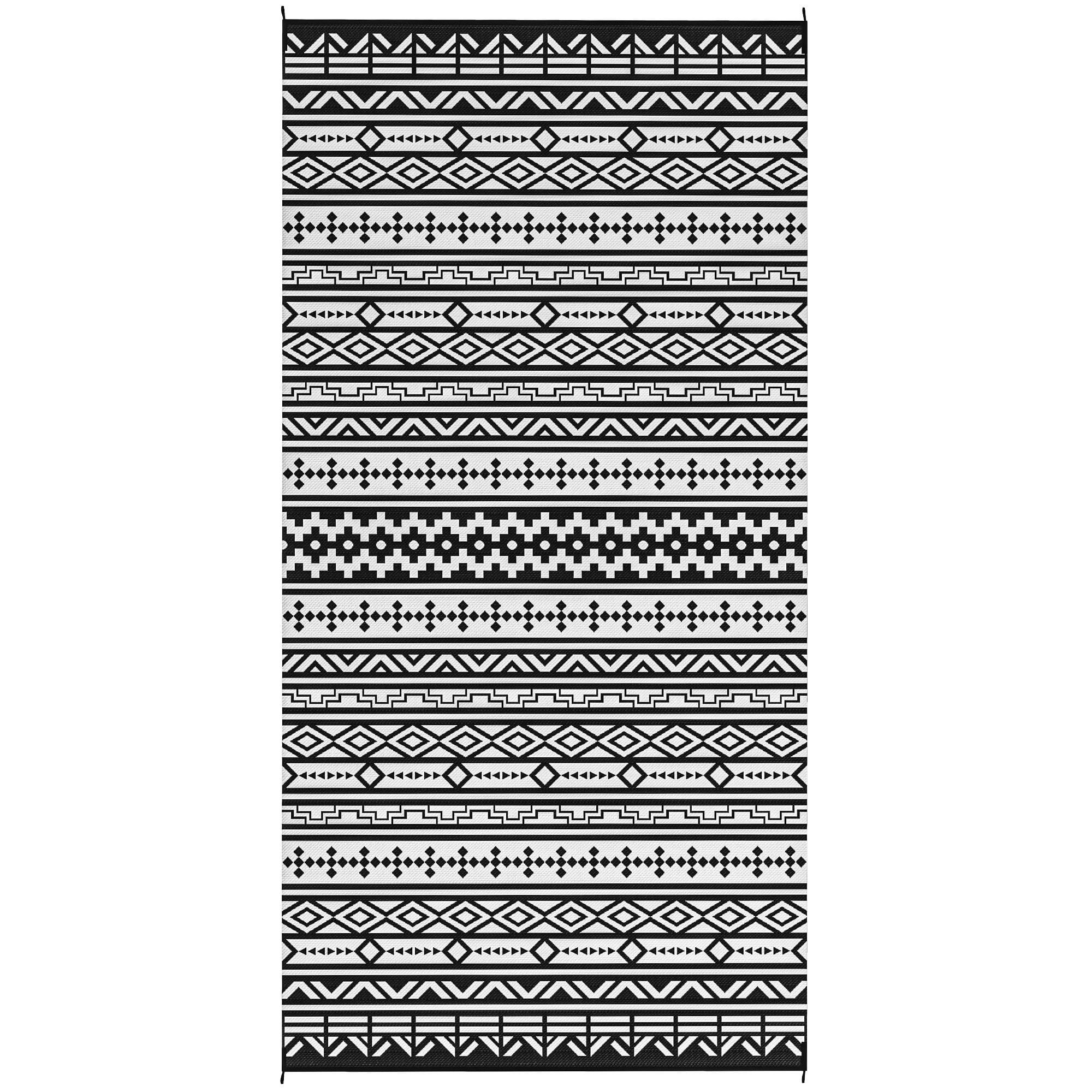 9'x18' Reversible Waterproof Outdoor Plastic Straw Rug with Carry Bag ...