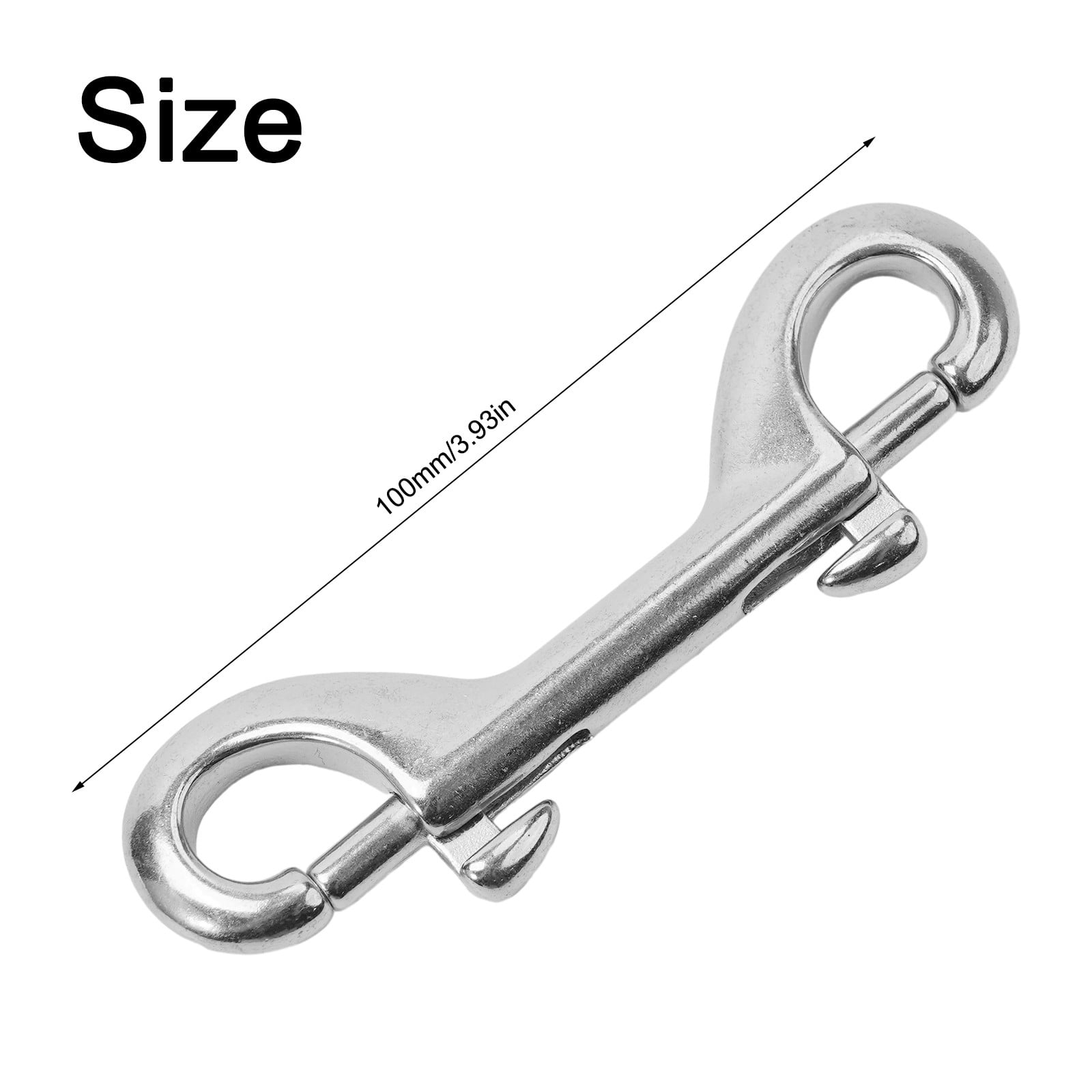 90/100/115mm Scuba Diving Quick Carabiner Swivel Eye Bolt Double Ended ...