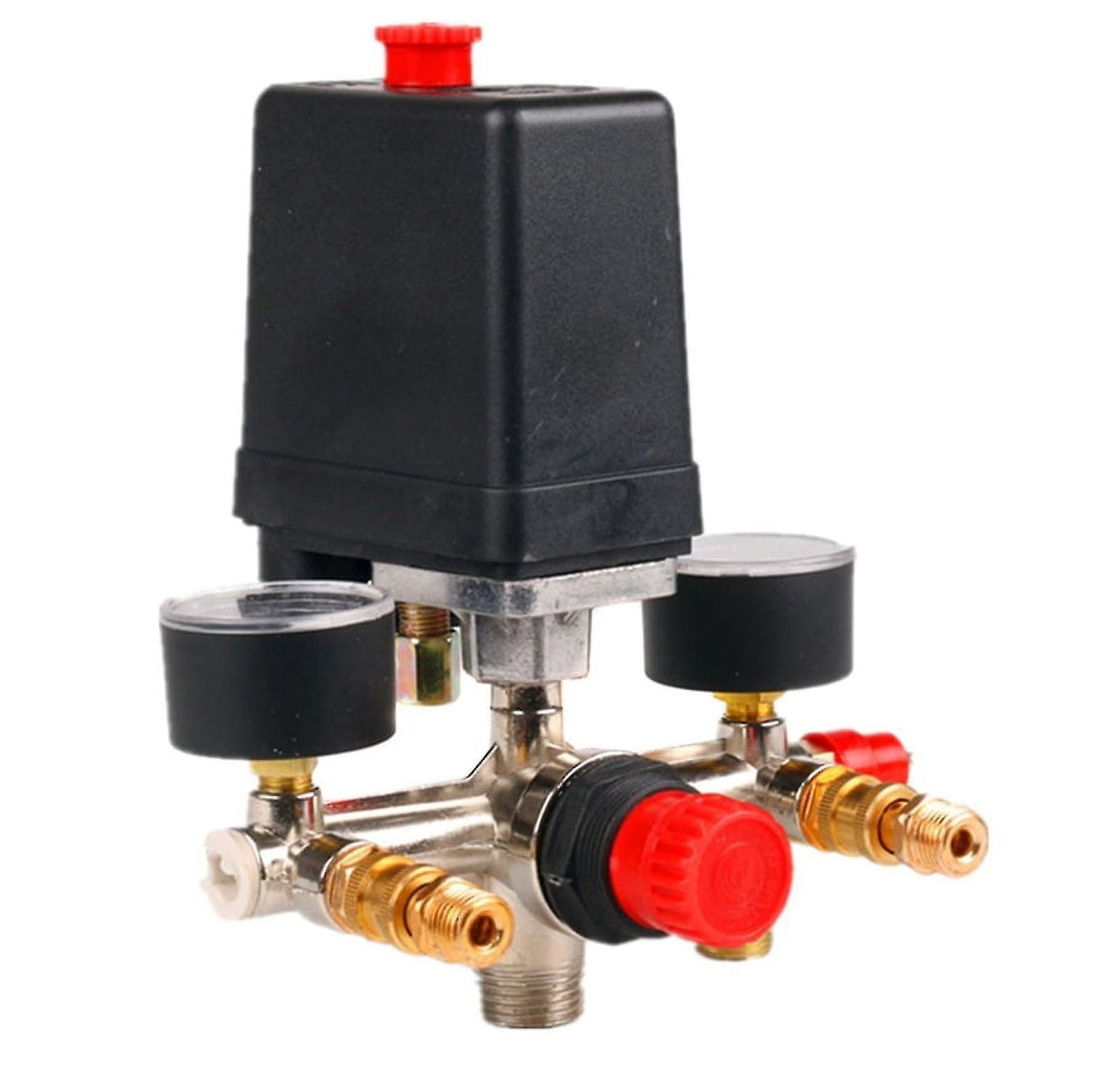 90-120Psi Air Compressor Manifold Regulator Gauges Pressure Durable ...