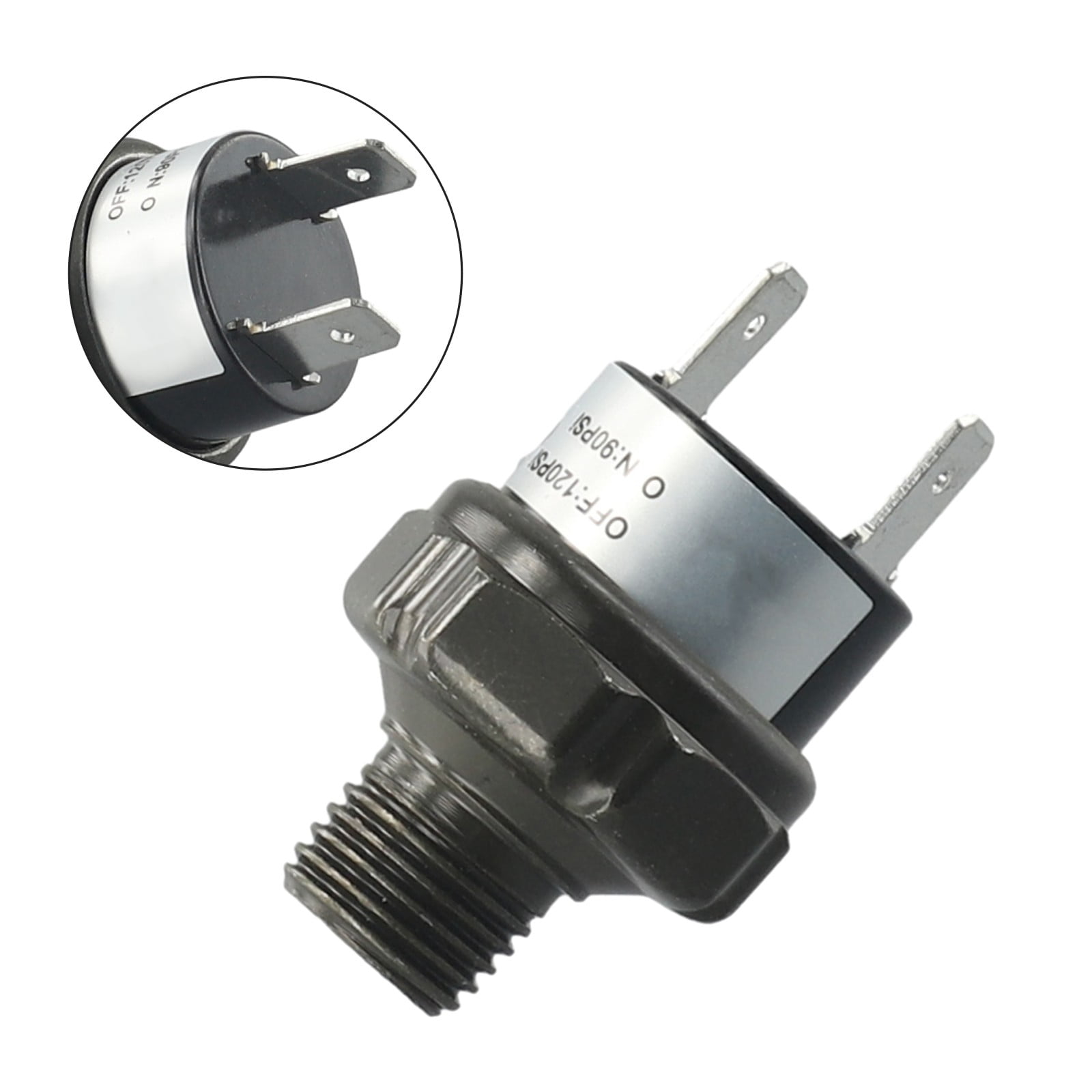 90-120Psi Air Pressure Switch Tank Mount Thread 1/4\" Npt 12V/24V For Train 150-180Psi YIWEI ...