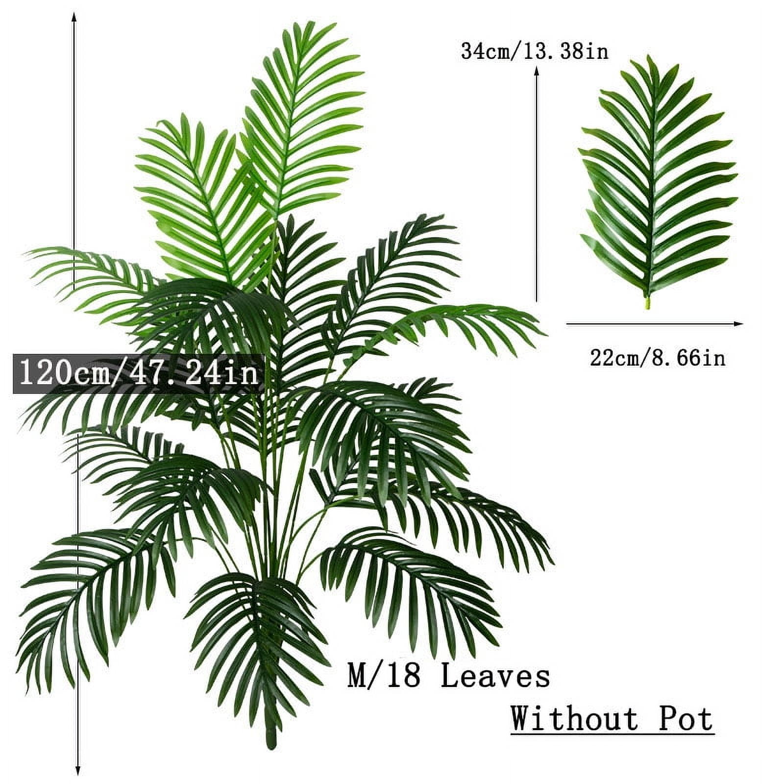 90-120cm Large Artificial Palm Tree Tropical Fake Plants Green Plastic ...