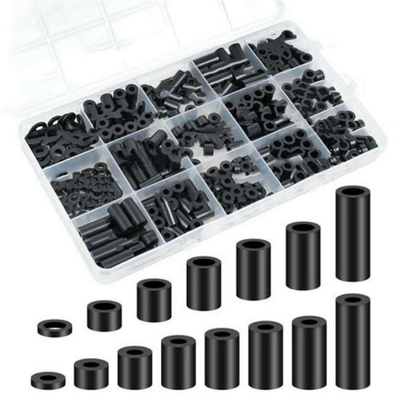 90/150/345/360PCS Boxed Straight Tube M6 M8 Double Pass Nylon Isolation ...