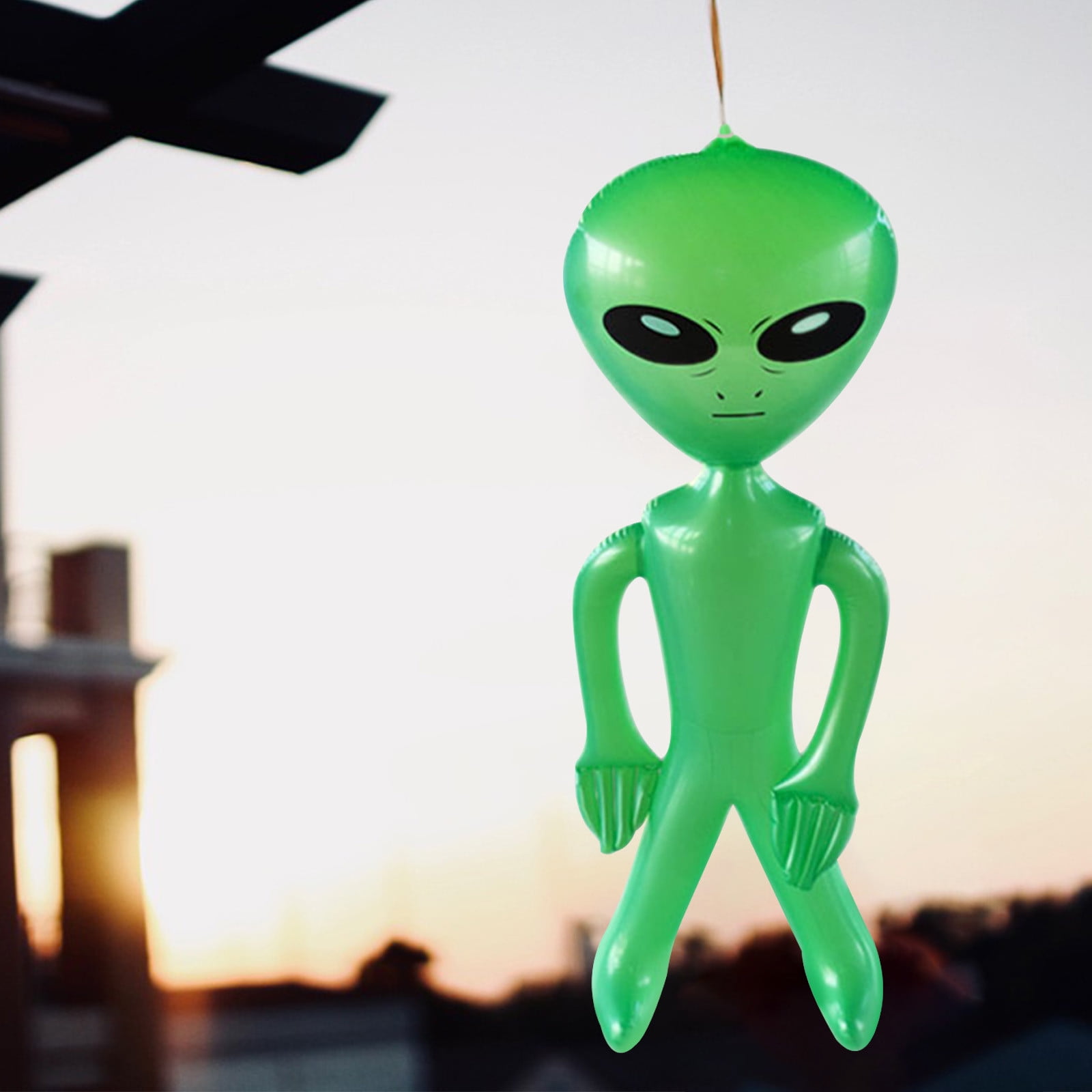90/170cm PVC Inflatable Alien Figurine Decoration, Large Lightweight ...