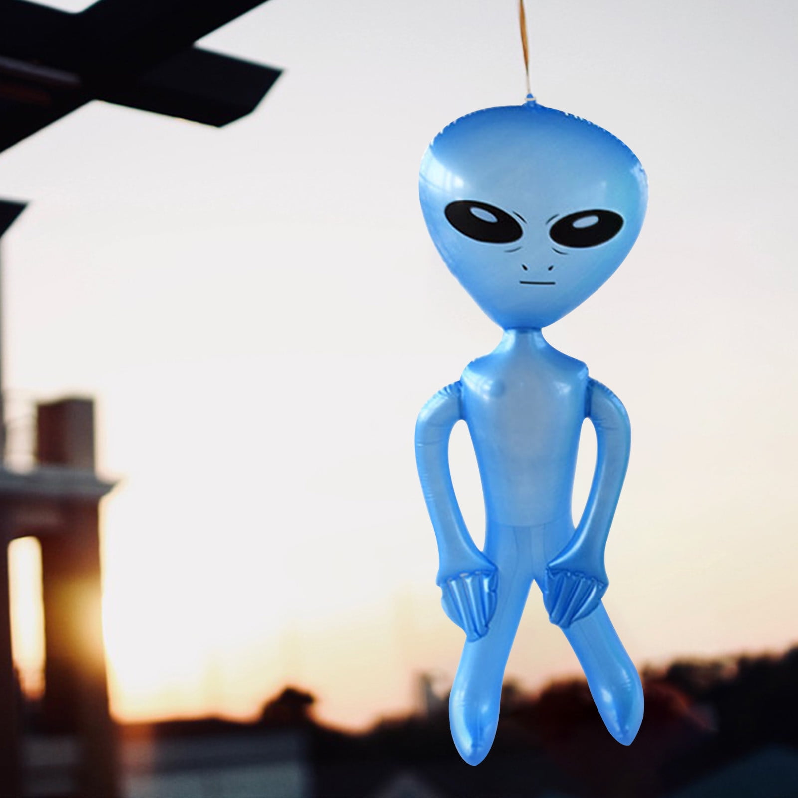 90/170cm PVC Inflatable Alien Figurine Decoration, Large Lightweight ...