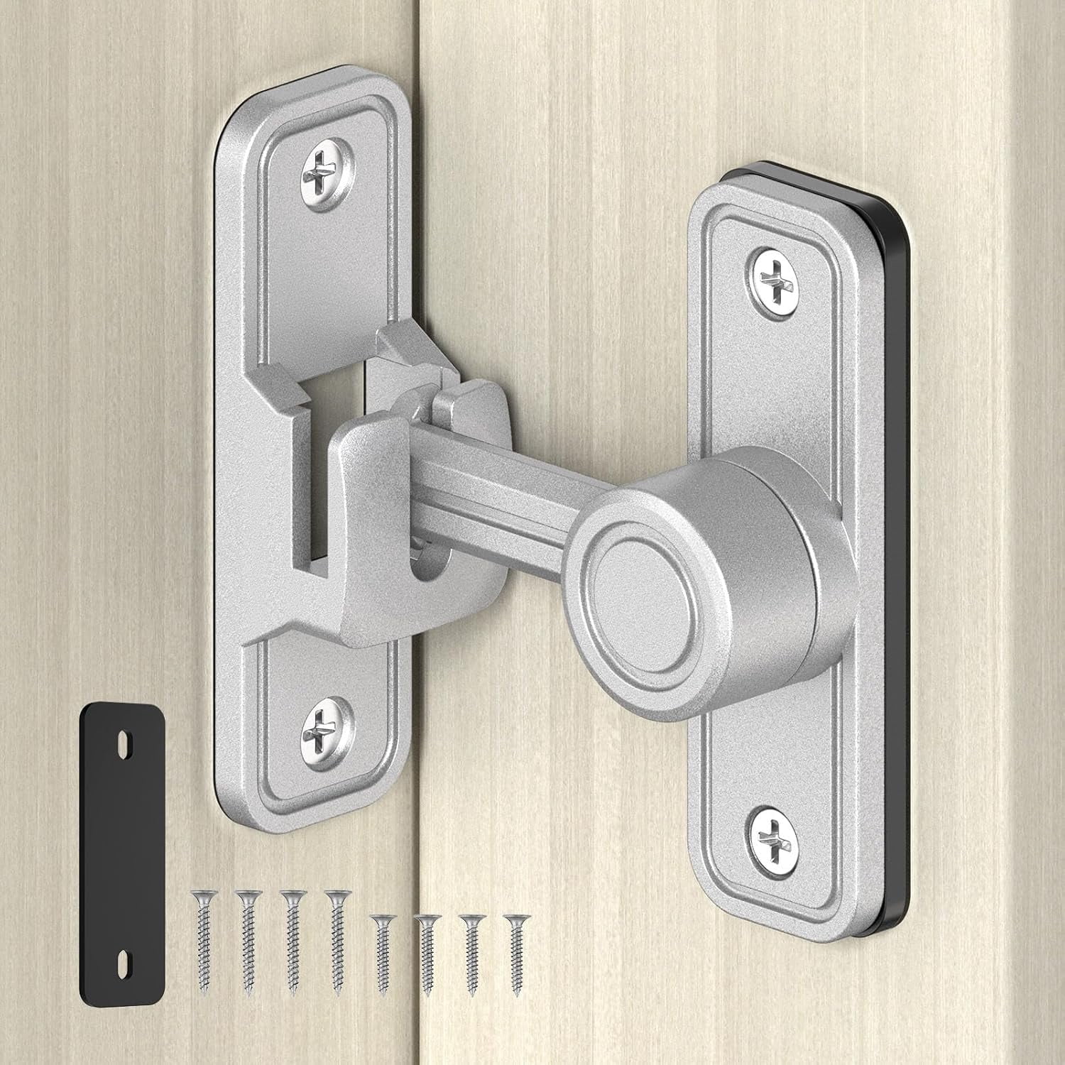 90°/180° Barn Door Lock, Heavy Duty Rust-Proof Zinc Alloy Security ...