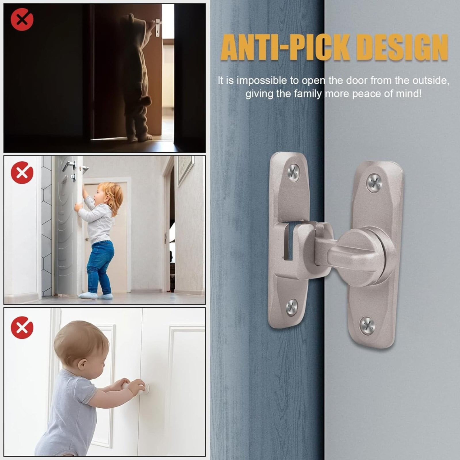 90/180 Door Lock 1PC Door Lock Sliding Door Lock Small Door Lock ...
