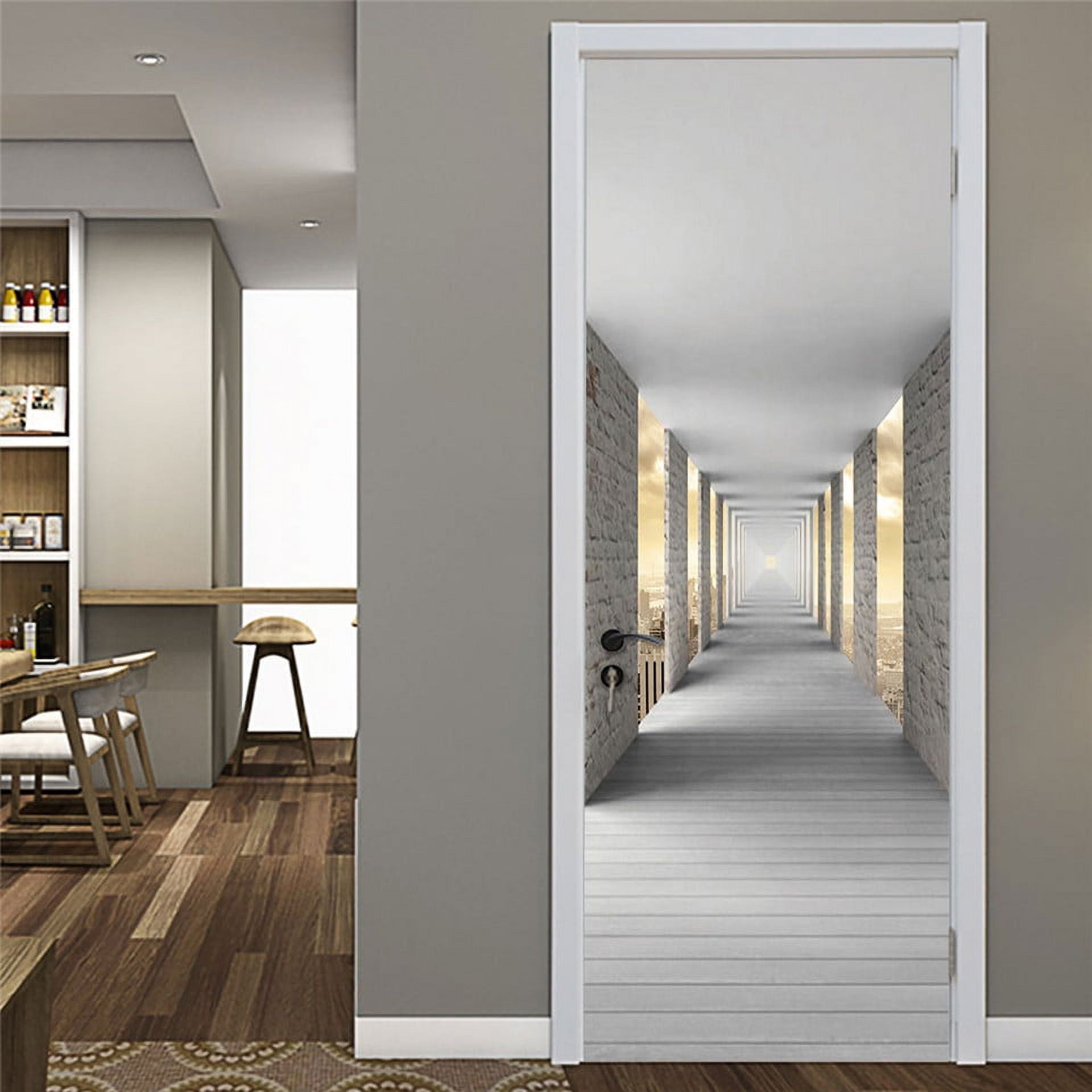 90*200CM Wood Door Sticker Adhesive Waterproof Wallpaper for Doors ...