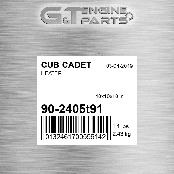 90-2405T91 HEATER fits CUB CADET (New OEM) - Walmart.com