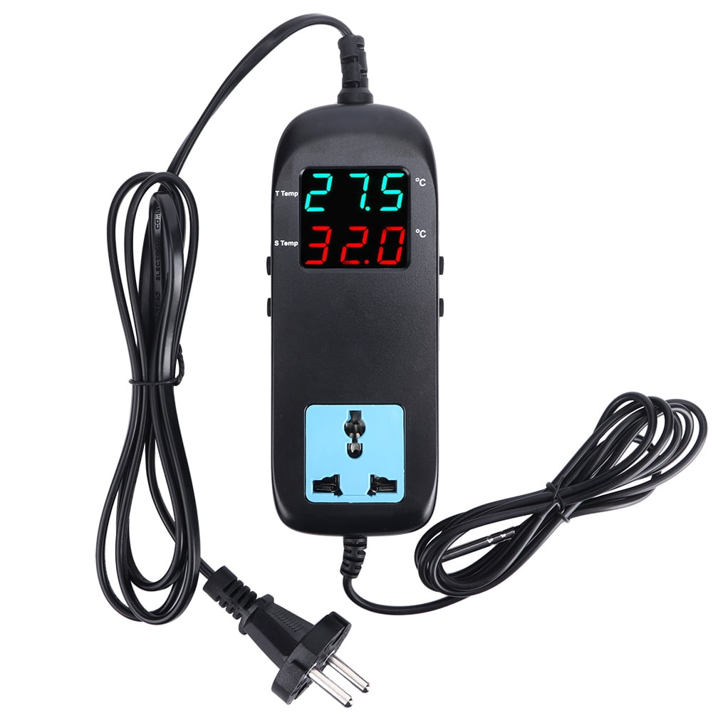 90-250V Digital Display Temperature Controller Electronic Thermostat ...