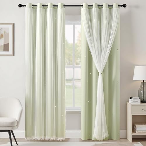 90" Long Room Darkening Curtains Thermal Insulated Drapes Grommet Top ...