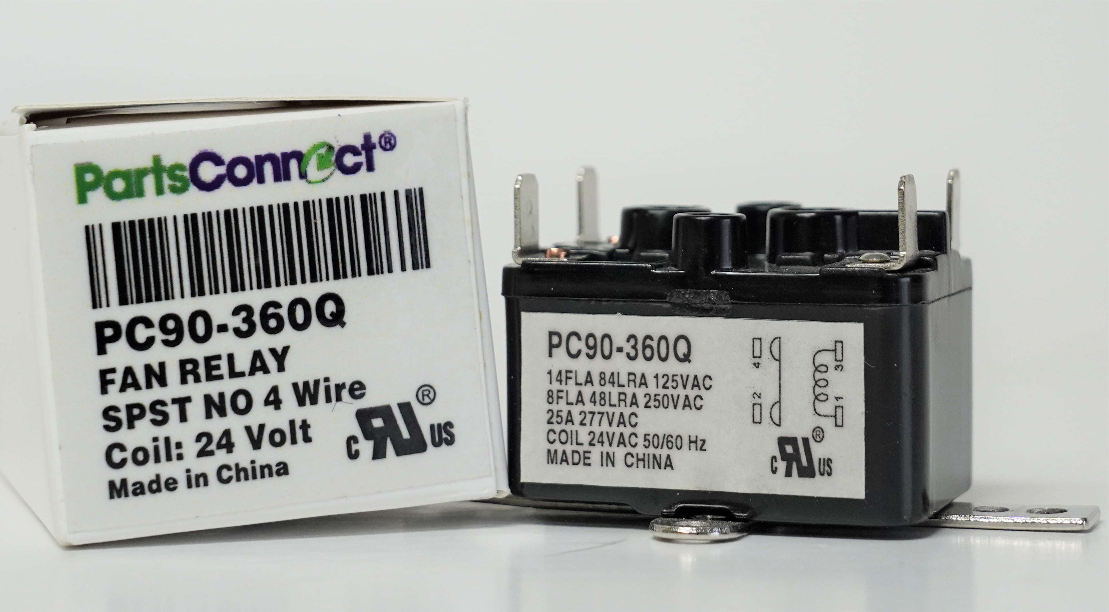 Packard SPST-NO Switching Fan Relay, 24 Coil Voltage, 18 Resistive Amps ...