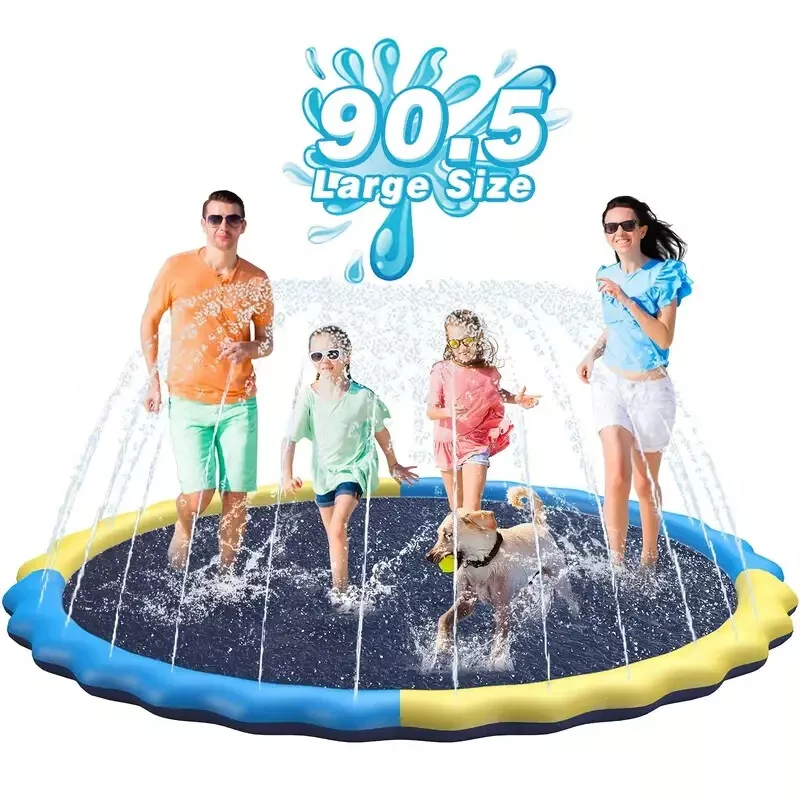 90.5" Splash pad, extra large sprinkler play mat fun for kids, summer ...