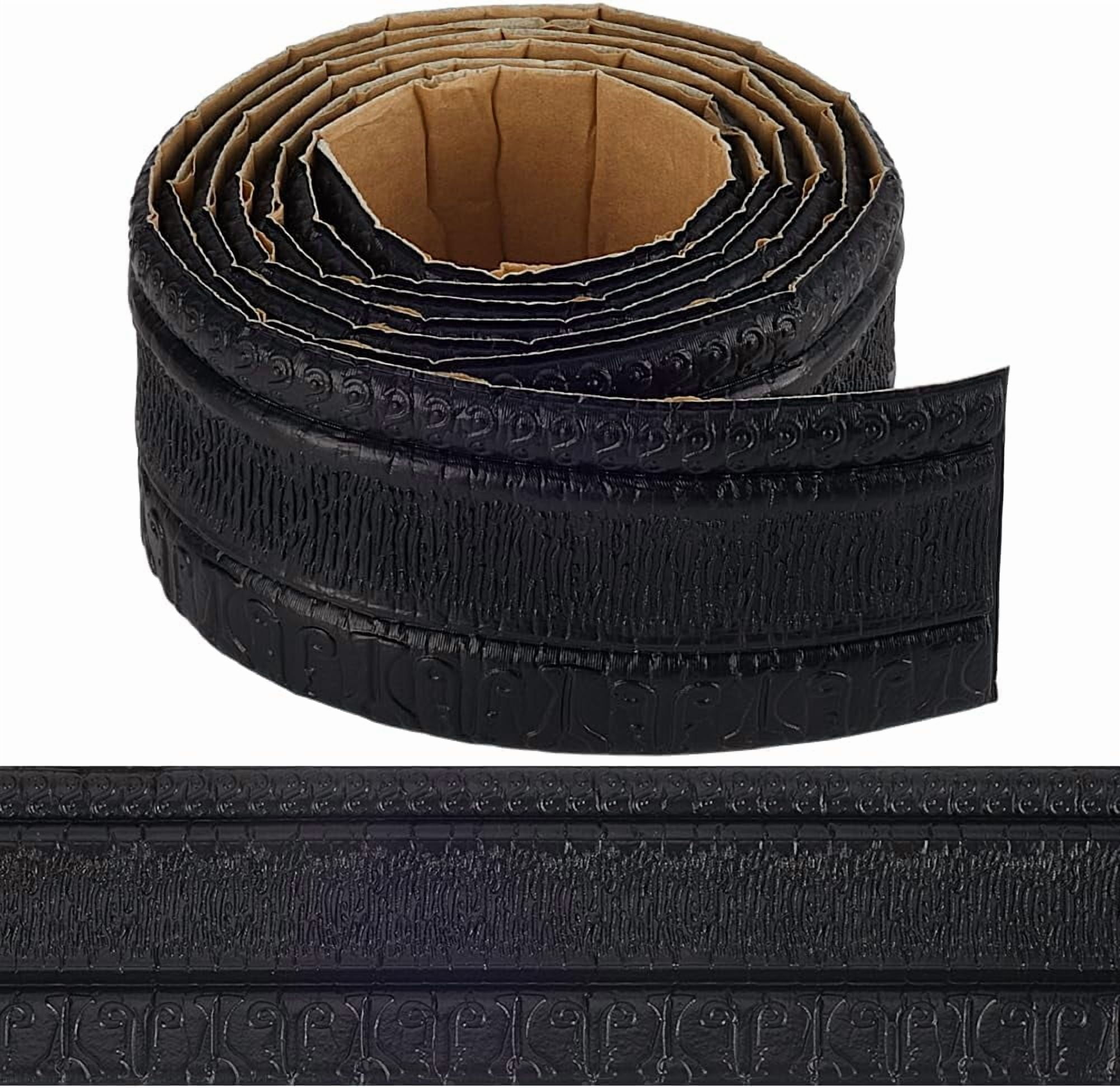 90.5 x 3.14in Peel and Stick Wallpaper Border Black Molding Self ...