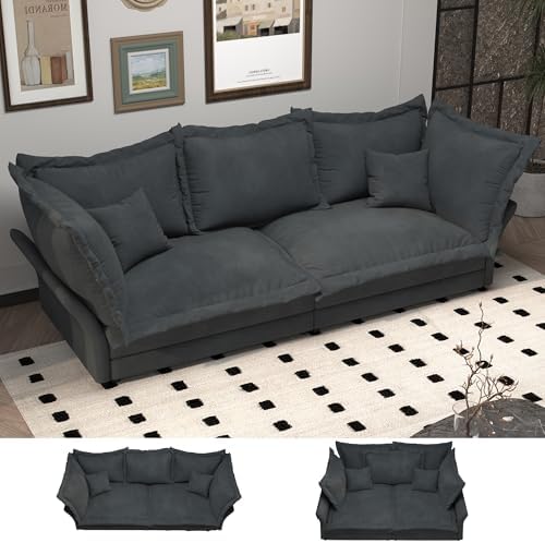 90.55'' Oversized Loveseat Sofa, Velvet Modular Sectional Sofa, Extra ...