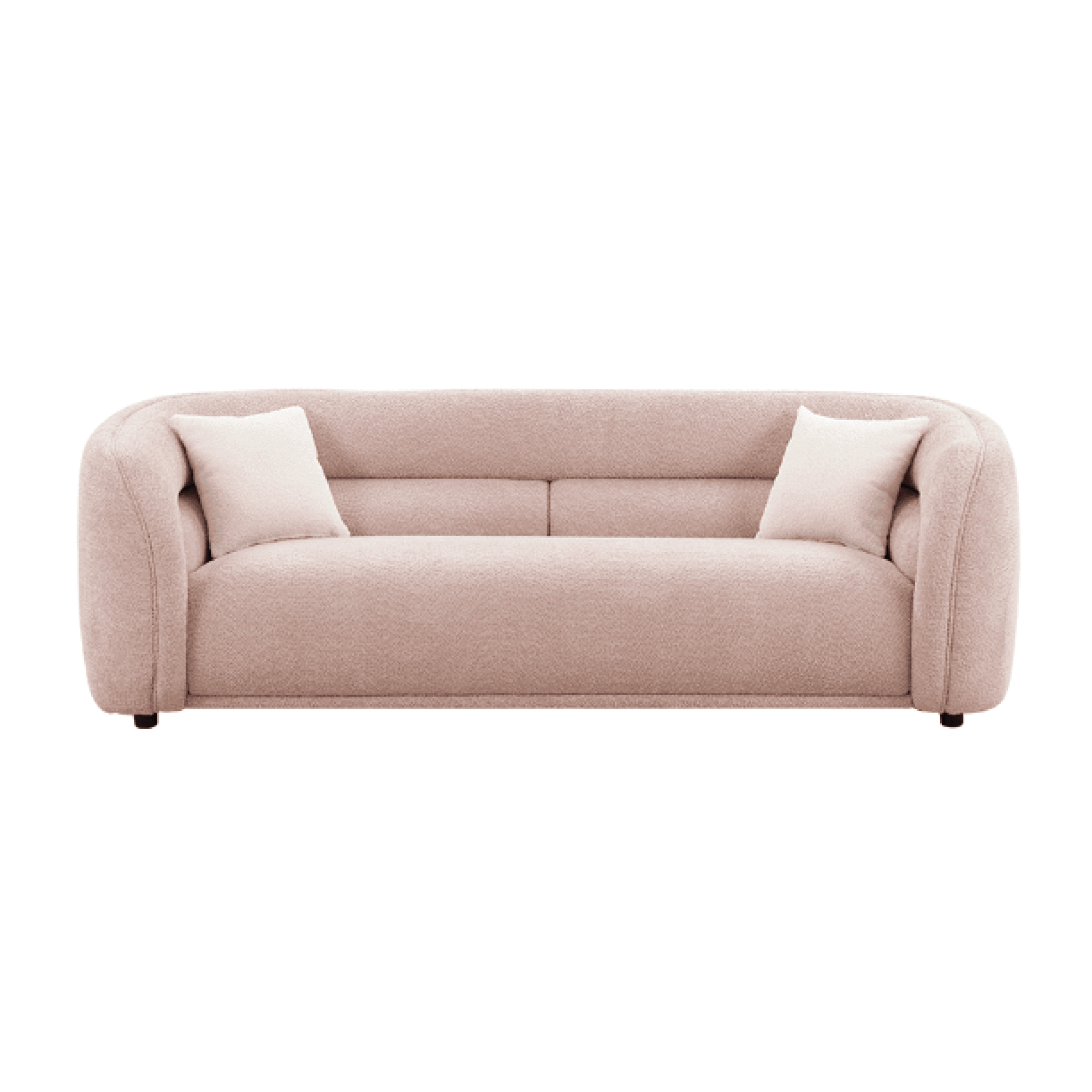 90.6'' Mid Century Modern Curved Sofa Counch Living Room Sofa, PINK ...