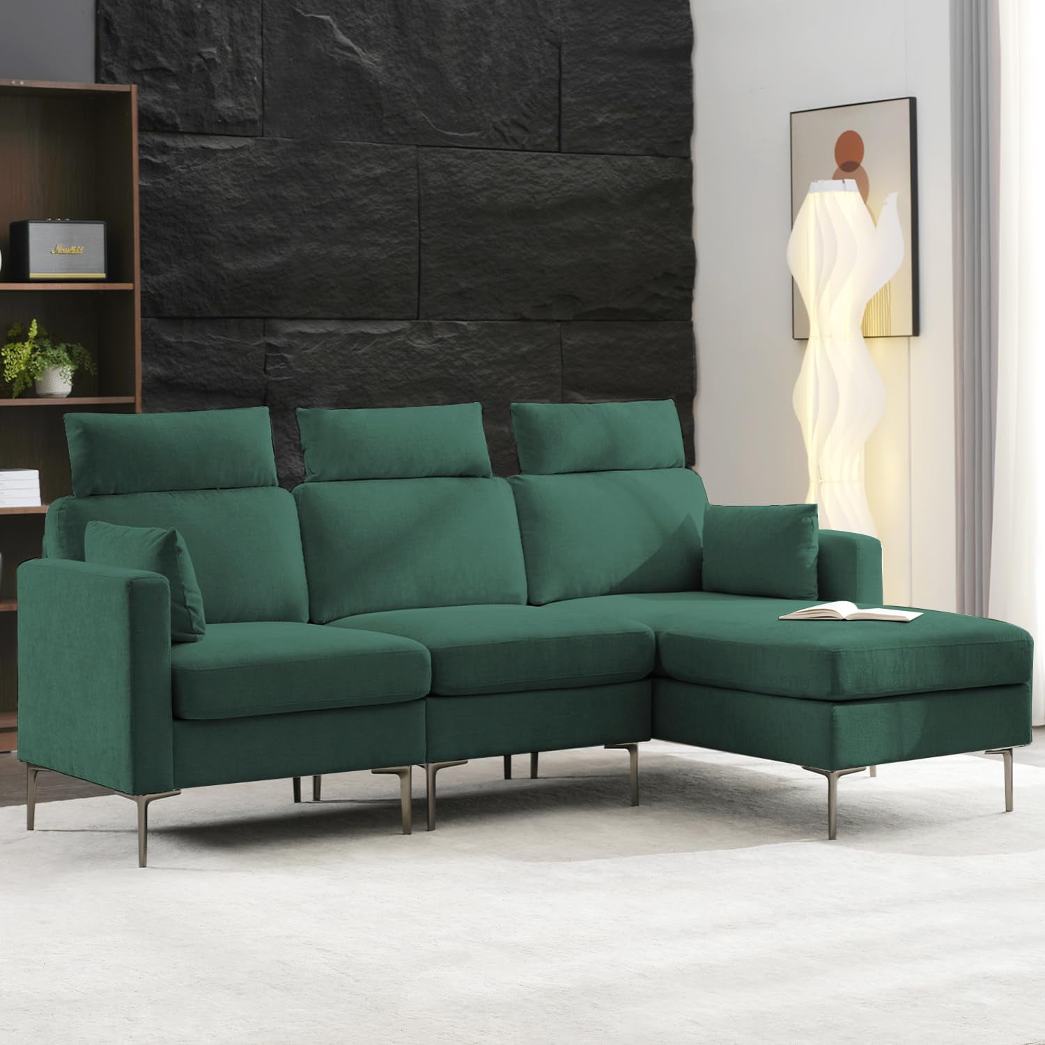 90.6'' Oversized Convertible Sectional Couches for Living Room, 3 Seat ...