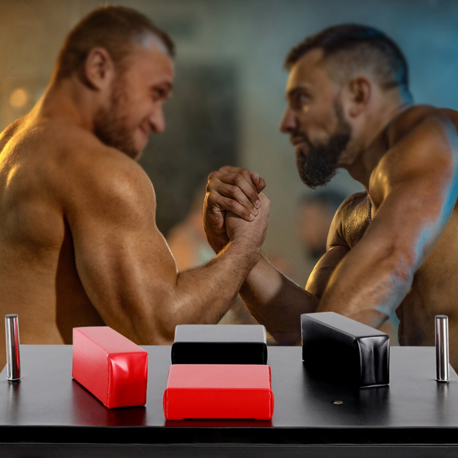 90*65*100 cm Red+Black Arm Wrestling Battle Table Competition Training ...