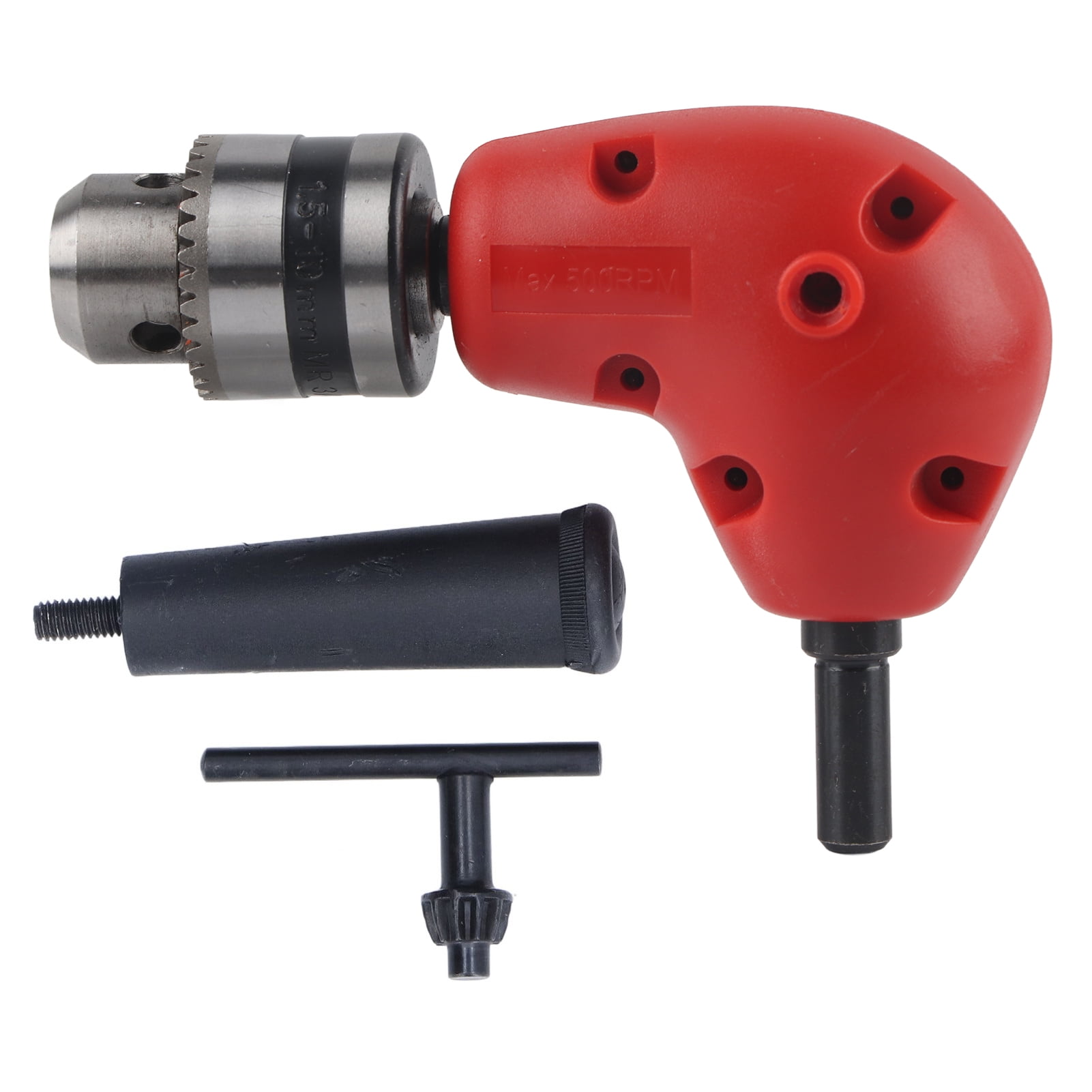 90° Angle Adapter Round Shank 9.5mm Electric Drill Chuck Attachment ...
