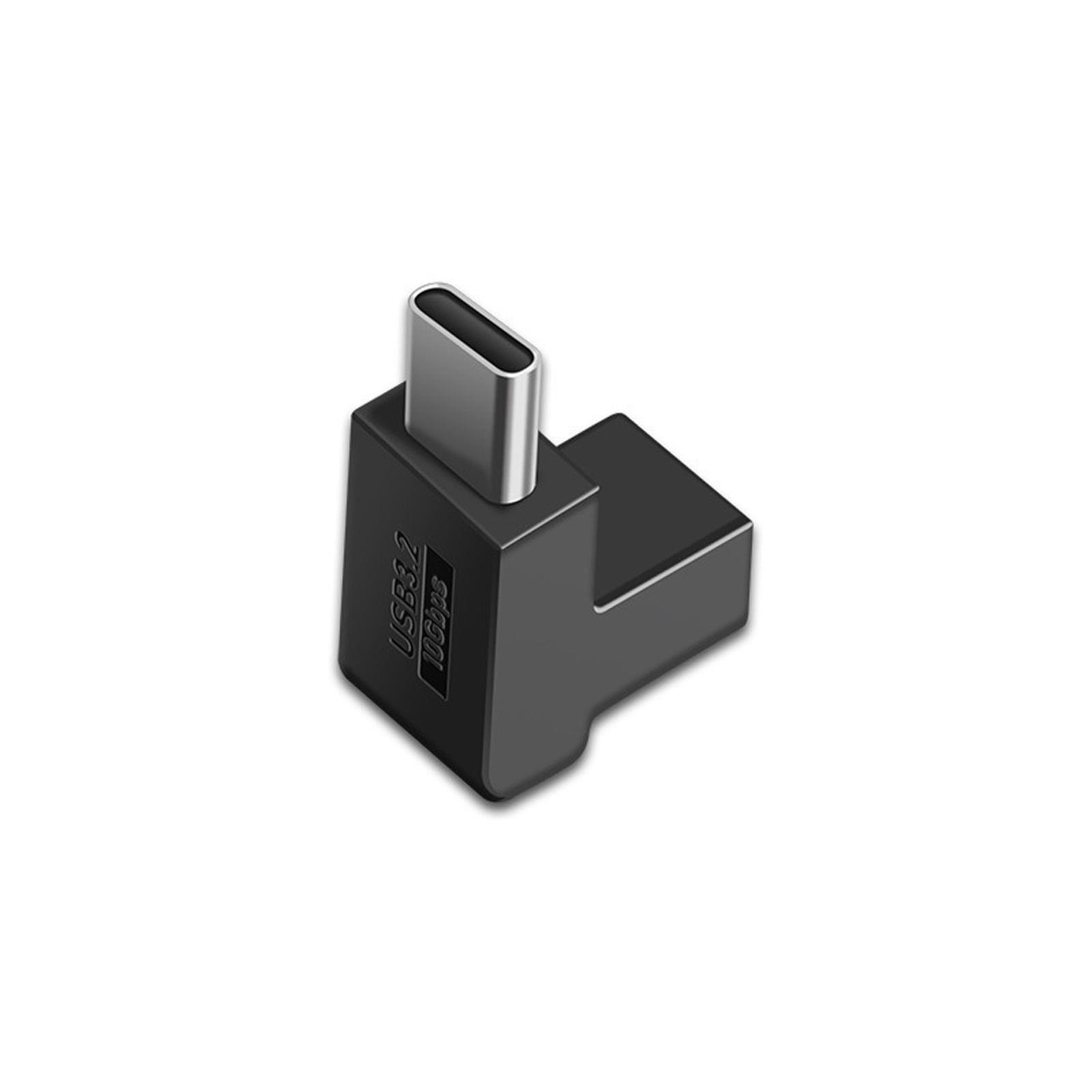 90° Angled Type C Adapter Reinforced Alloy Port 10Gbps Fast and Wide ...